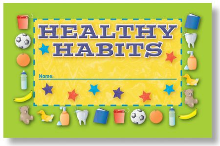 NS2411 Healthy Habits Punch Cards - North Star Teacher Resources