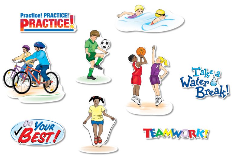 NS3014 Physical Fitness Bulletin Board Set - North Star Teacher Resources