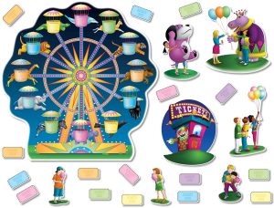NS3017 Amusement Park Ferris Wheel Bulletin Board Set - North Star ...