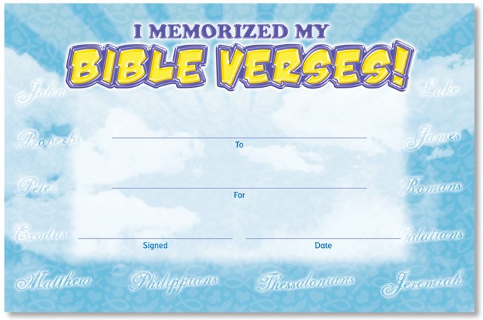 NSD6052 I Memorized My Bible Verses! Anytime Awards - DIGITAL DOWNLOAD ...