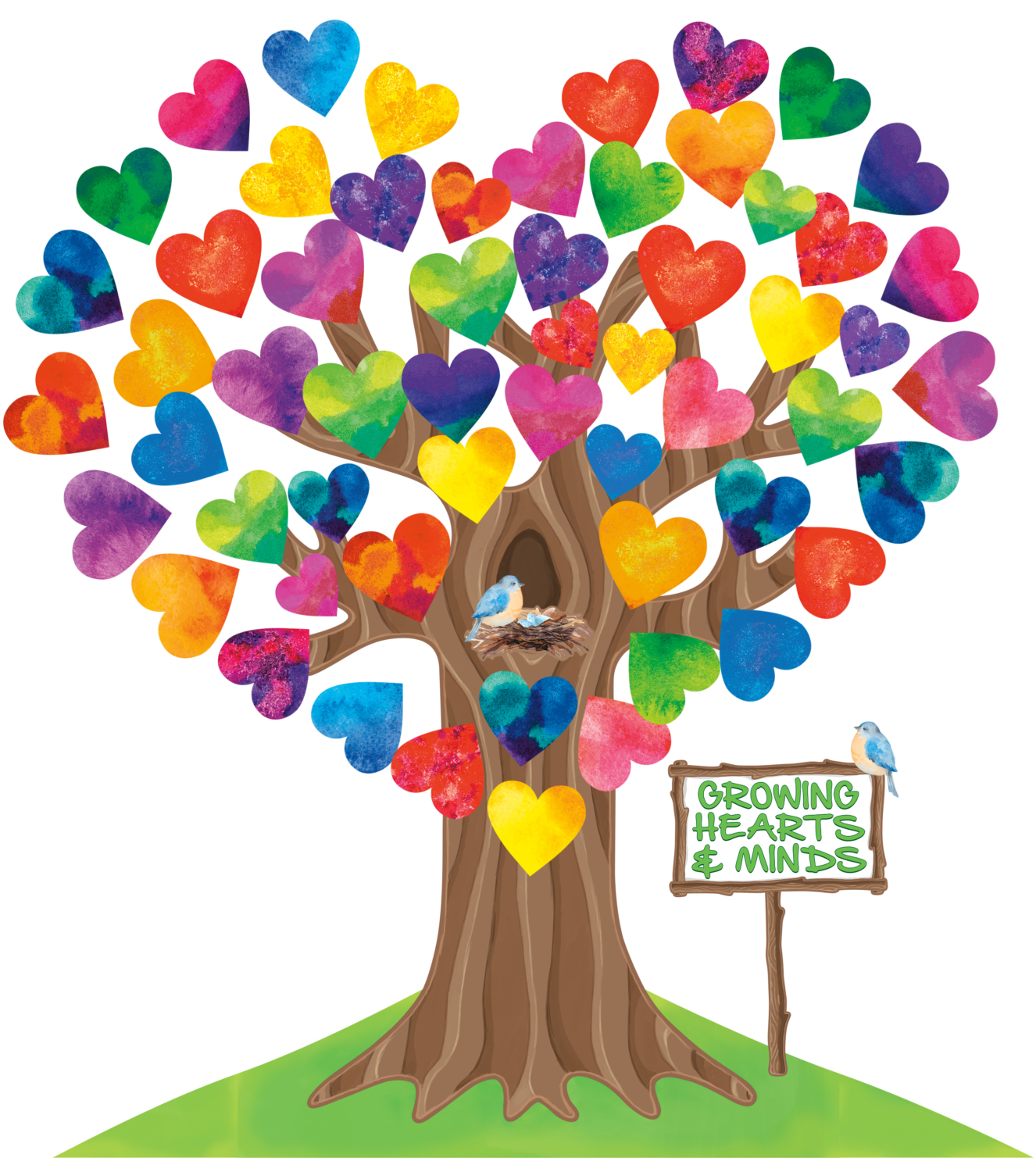 NS3086 Growing Hearts/Minds Bulletin Board Set - North Star Teacher ...